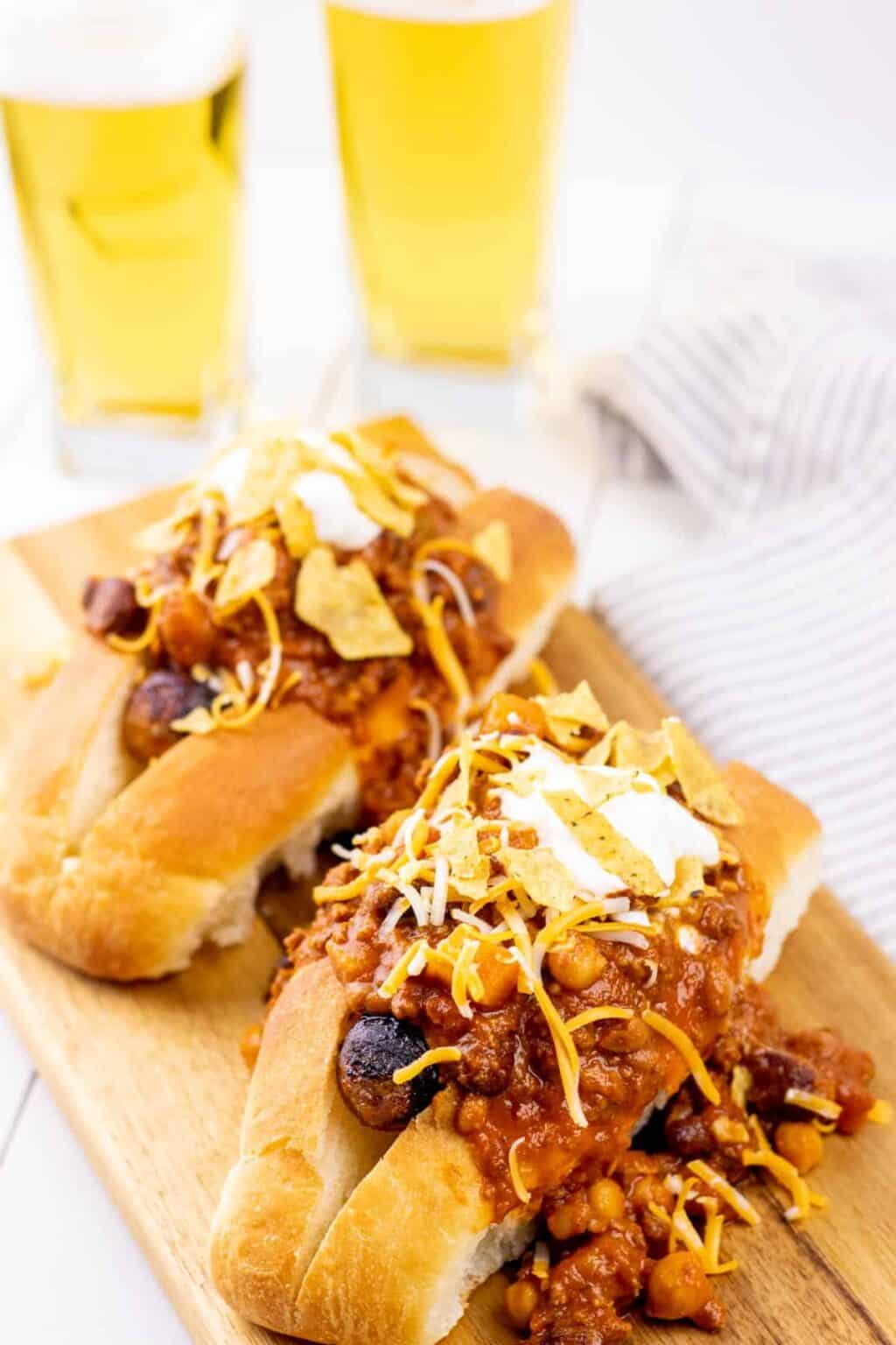 Fully Loaded Chili Dogs - Whipped It Up