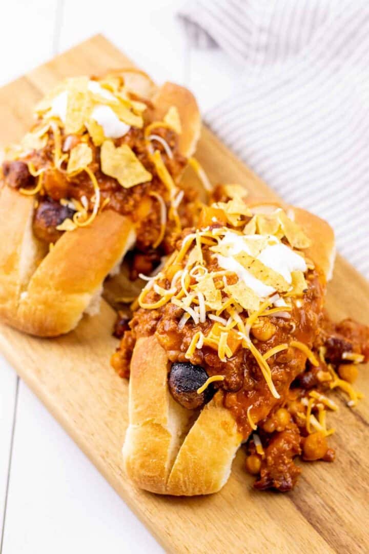 Fully Loaded Chili Dogs - Whipped It Up