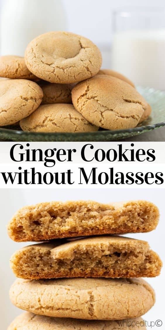 Soft Ginger Cookies without Molasses - Whipped It Up