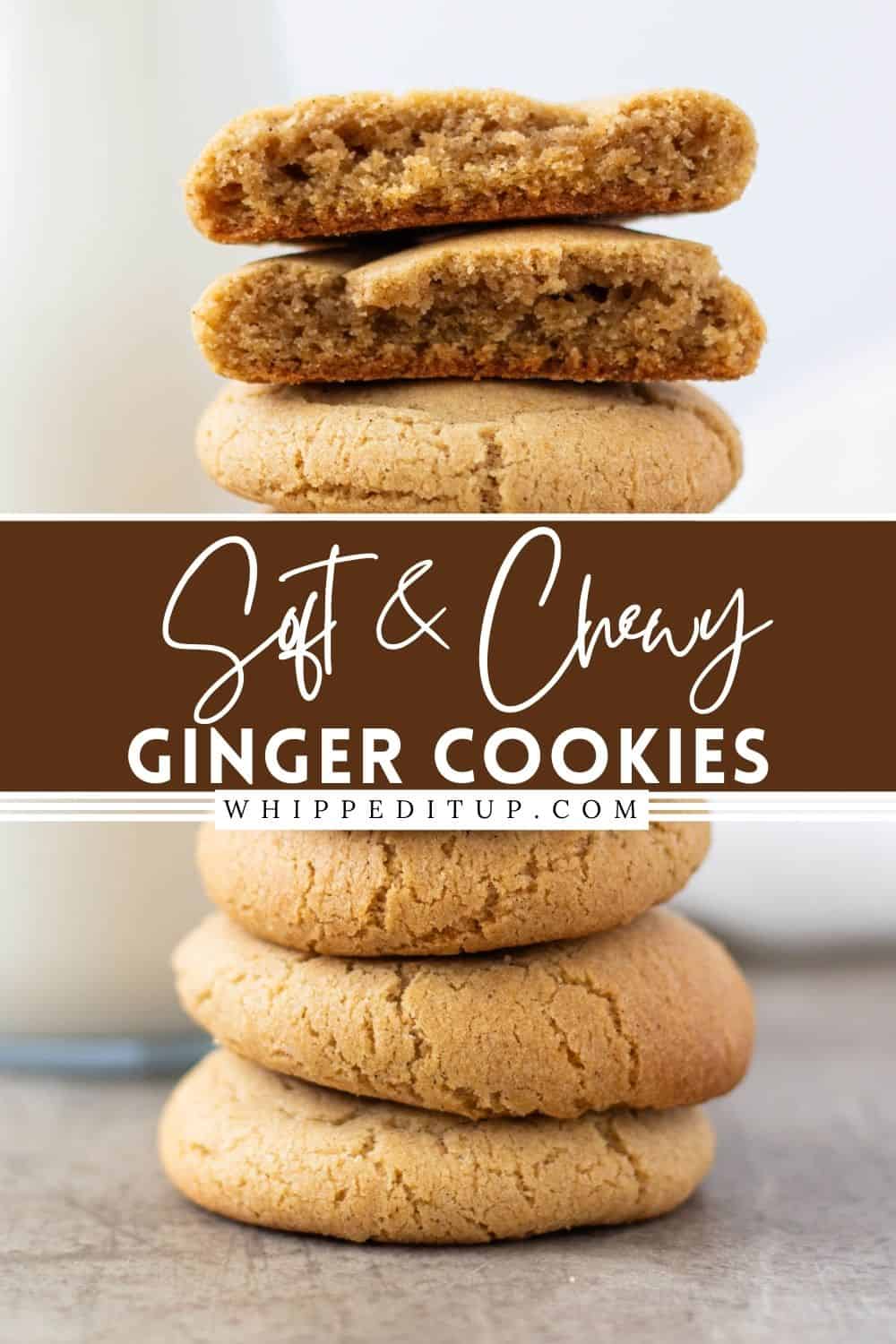 Soft Ginger Cookies without Molasses - Whipped It Up