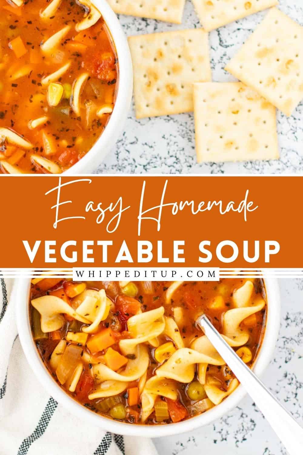 Easy Homemade Vegetable Soup - Whipped It Up
