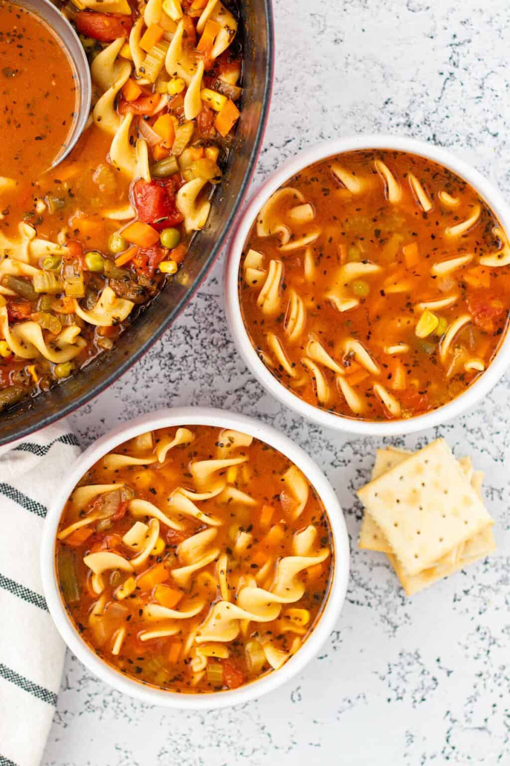 Easy Homemade Vegetable Soup - Whipped It Up