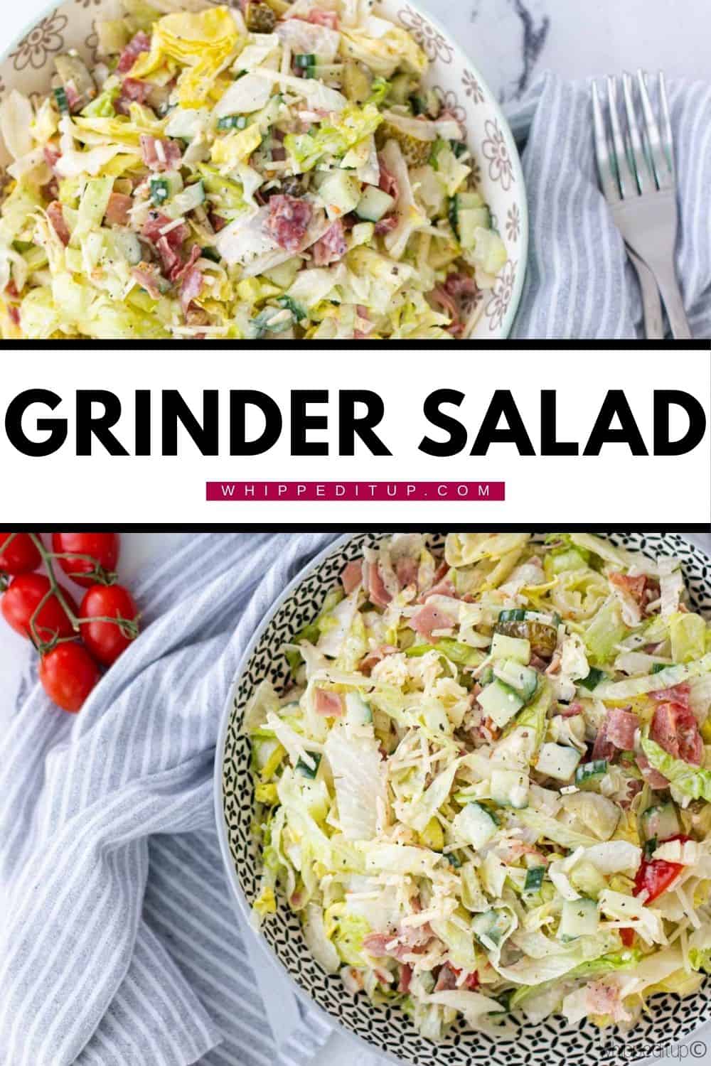 Italian Grinder Salad (Chopped Deli Salad) - Whipped It Up