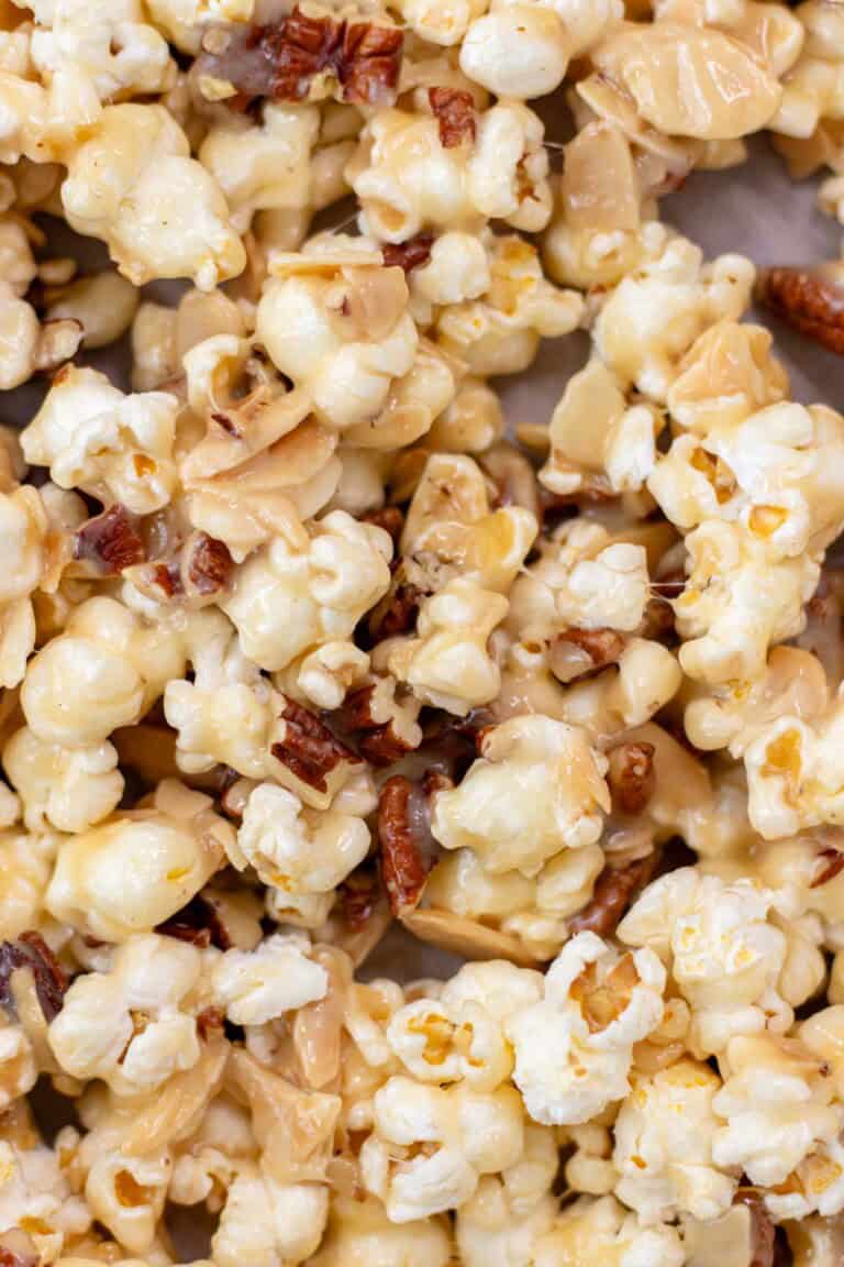 Old-Fashioned Caramel Corn with Nuts - Whipped It Up