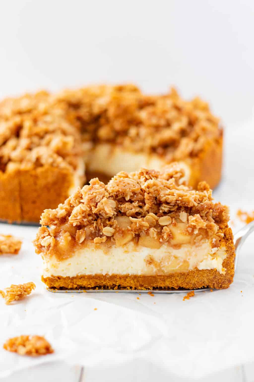 Apple Crumble Cheesecake - Whipped It Up