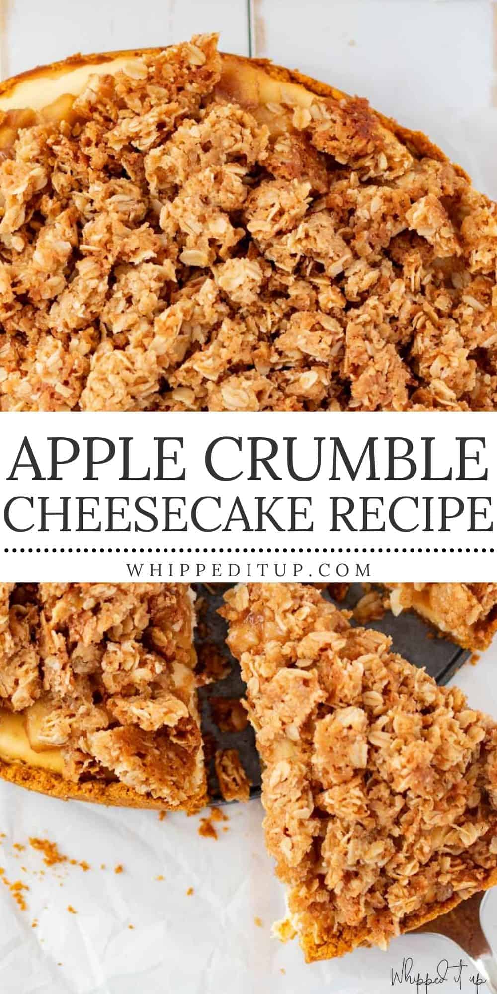 Apple Crumble Cheesecake - Whipped It Up