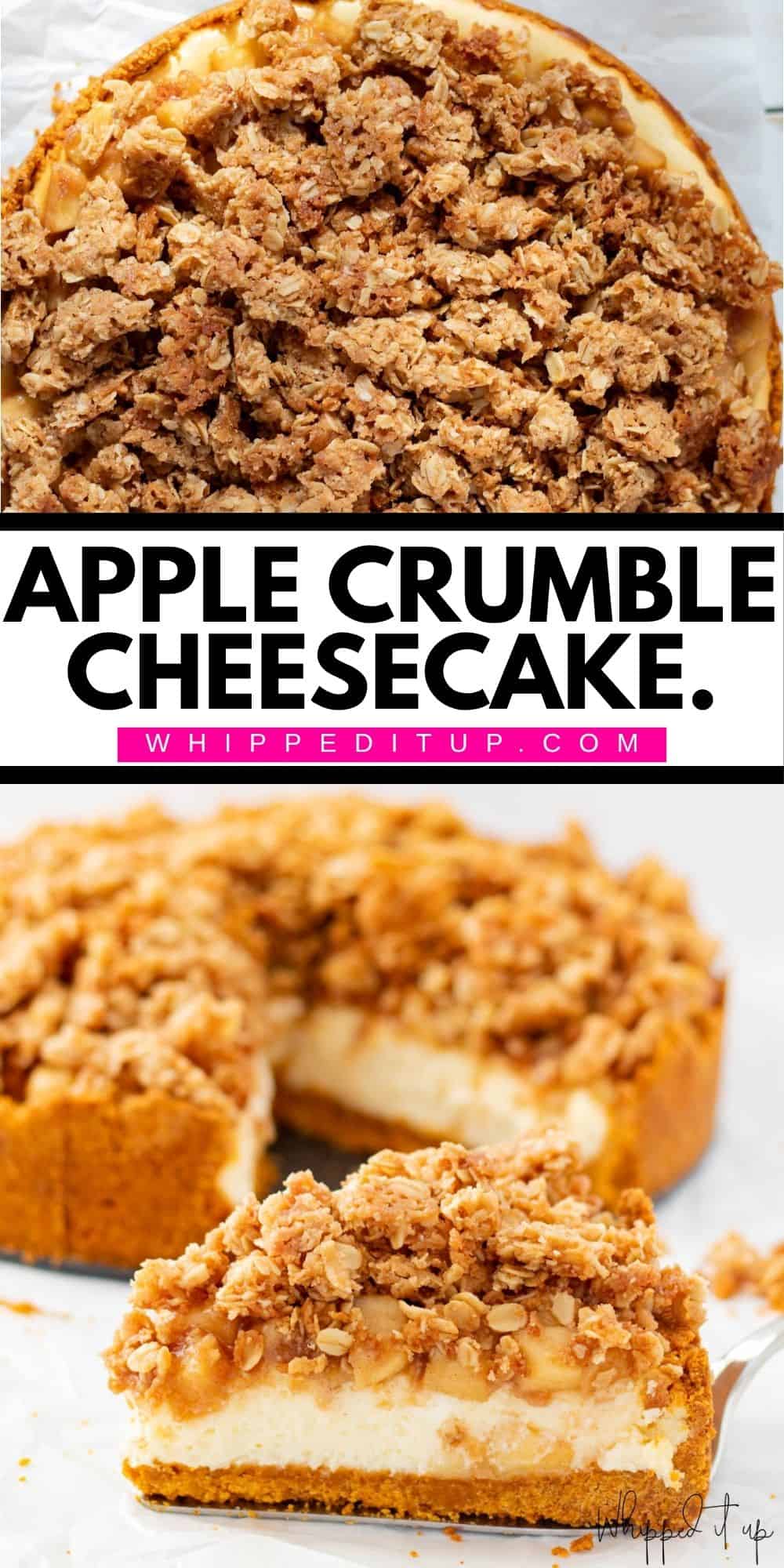 Apple Crumble Cheesecake - Whipped It Up