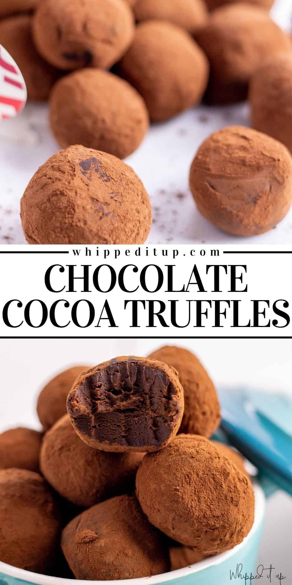 Chocolate Cocoa Truffles - Whipped It Up