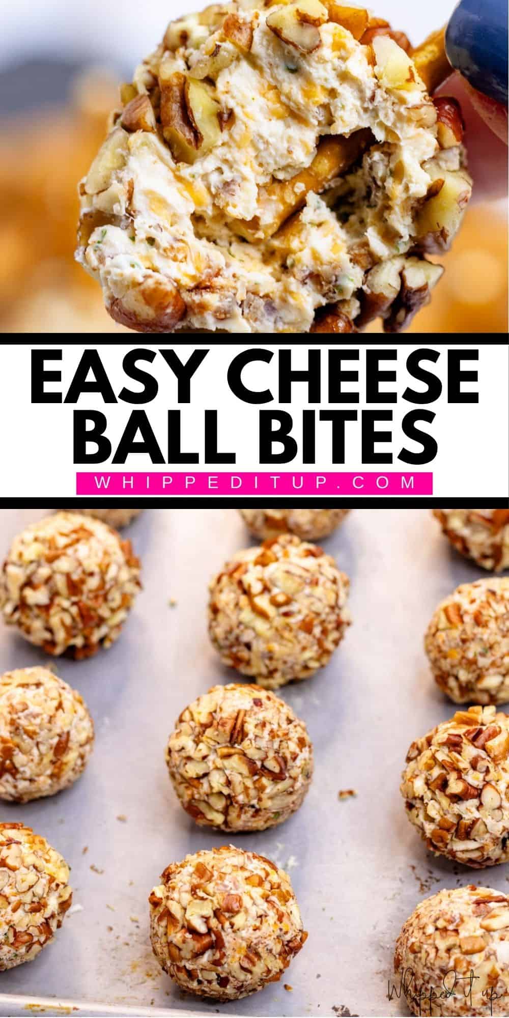 Mini Cheese Ball Bites - Whipped It Up