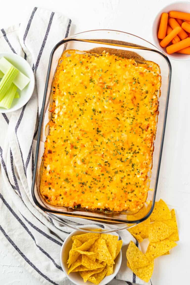 Buffalo Chicken Dip (Easy 6 Ingredient Recipe!) - Whipped It Up