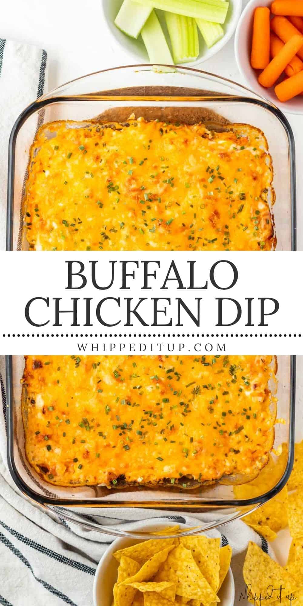Buffalo Chicken Dip (Easy 6 Ingredient Recipe!) - Whipped It Up